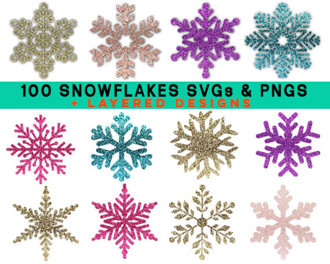 100 SVG Bundle Snowflakes SVG Laser Snowflakes Clipart - Etsy