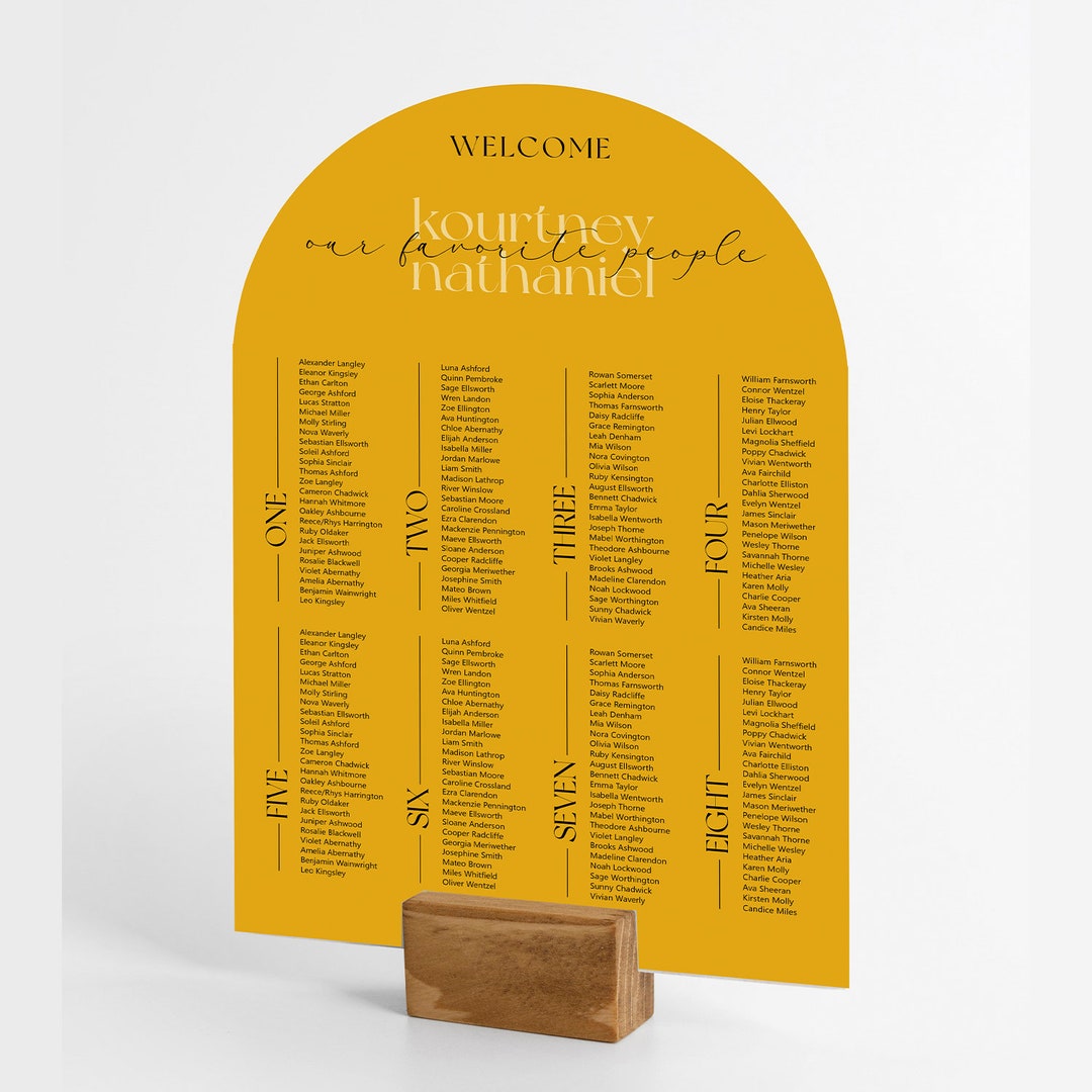 Custom Wedding Seating Chart, Wedding Signage for Tabletops or Easels ...