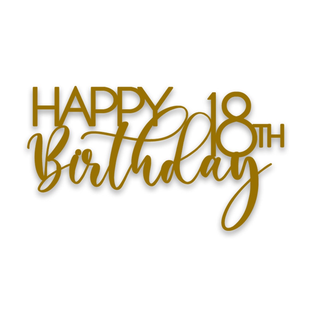 Happy 18th Birthday SVG Cake Topper Birthday Cricut Card - Etsy Canada