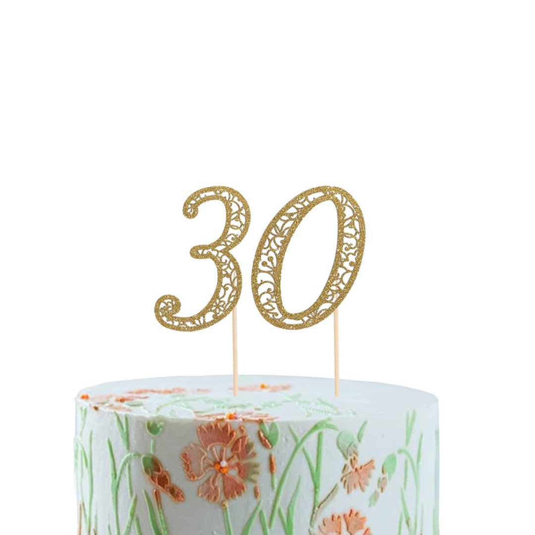 30th Birthday Cake Topper SVG for Cricut Number 30 Cake - Etsy UK
