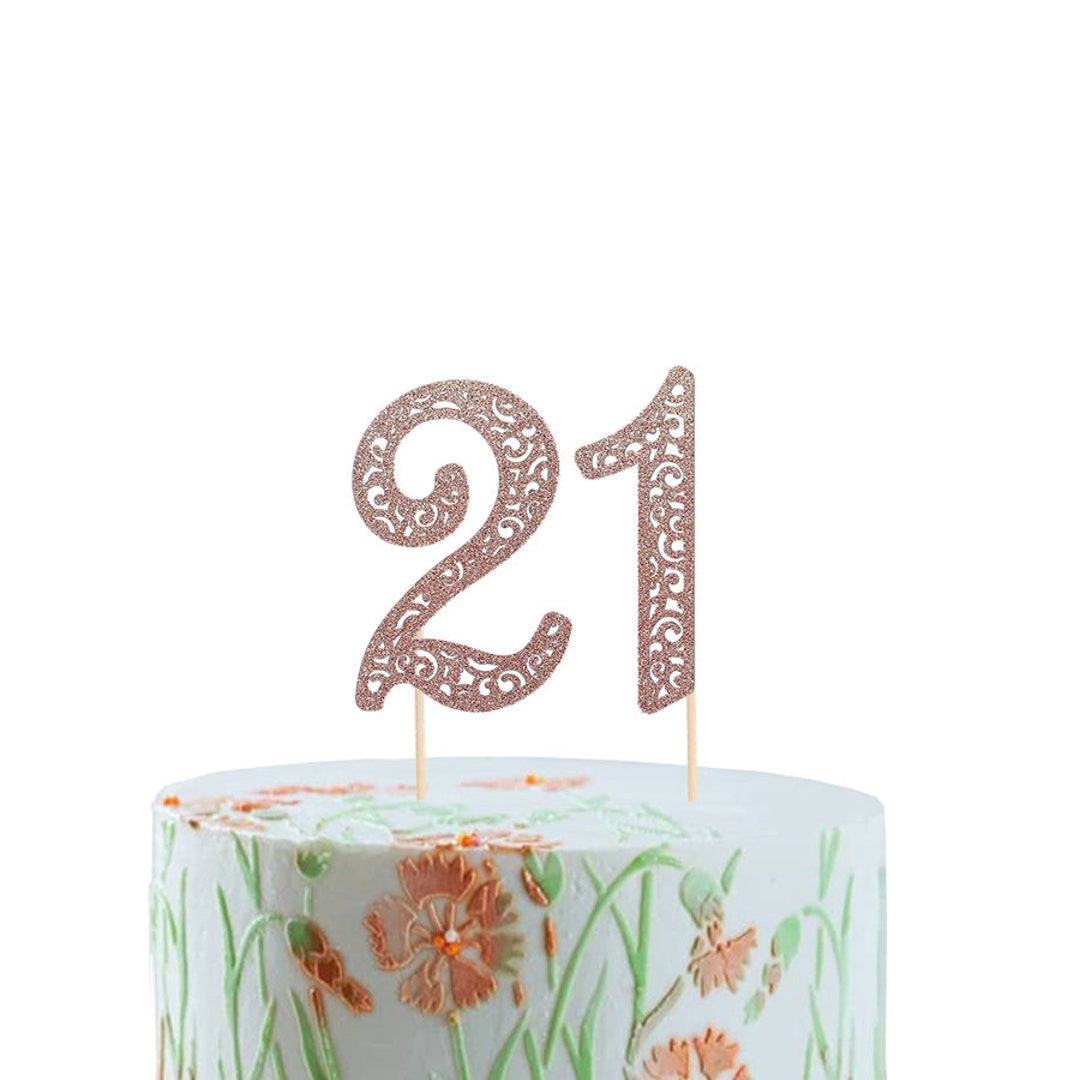 21 Cake Topper SVG Cake Topper 21st Birthday Template Cake - Etsy