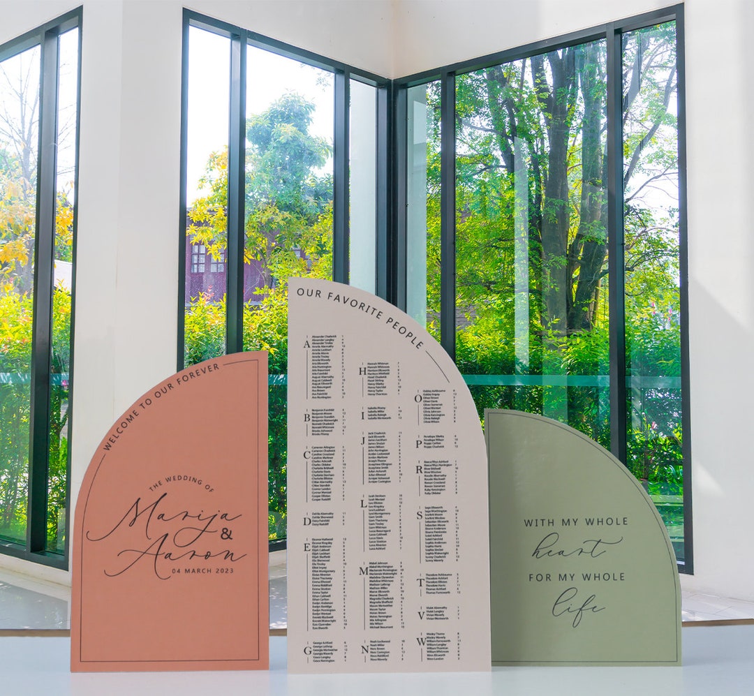 XL Free-standing Wedding Seating Chart, 6ft or 7ft Arch Seating Chart ...