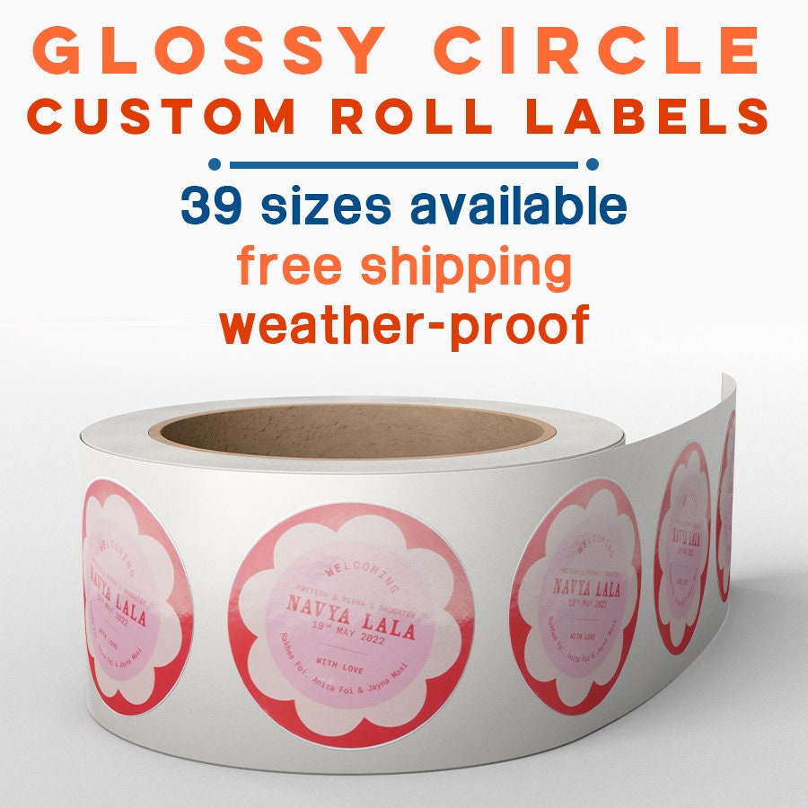 Custom Roll Stickers Glossy Labels Personalized Product Labels - Etsy