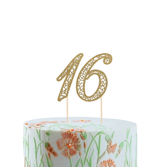 Sweet Sixteen Cake Topper SVG Cut File 16th Birthday Cake - Etsy Hong Kong