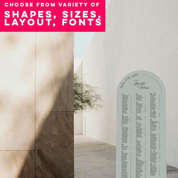 Wedding Seating Chart Signage - Etsy