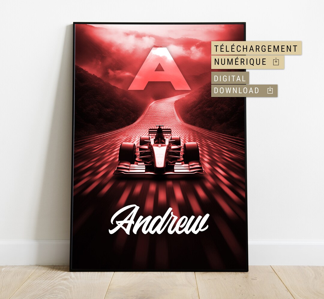 Personalized Formula 1 Poster With First Name Wall Decoration for F1 ...