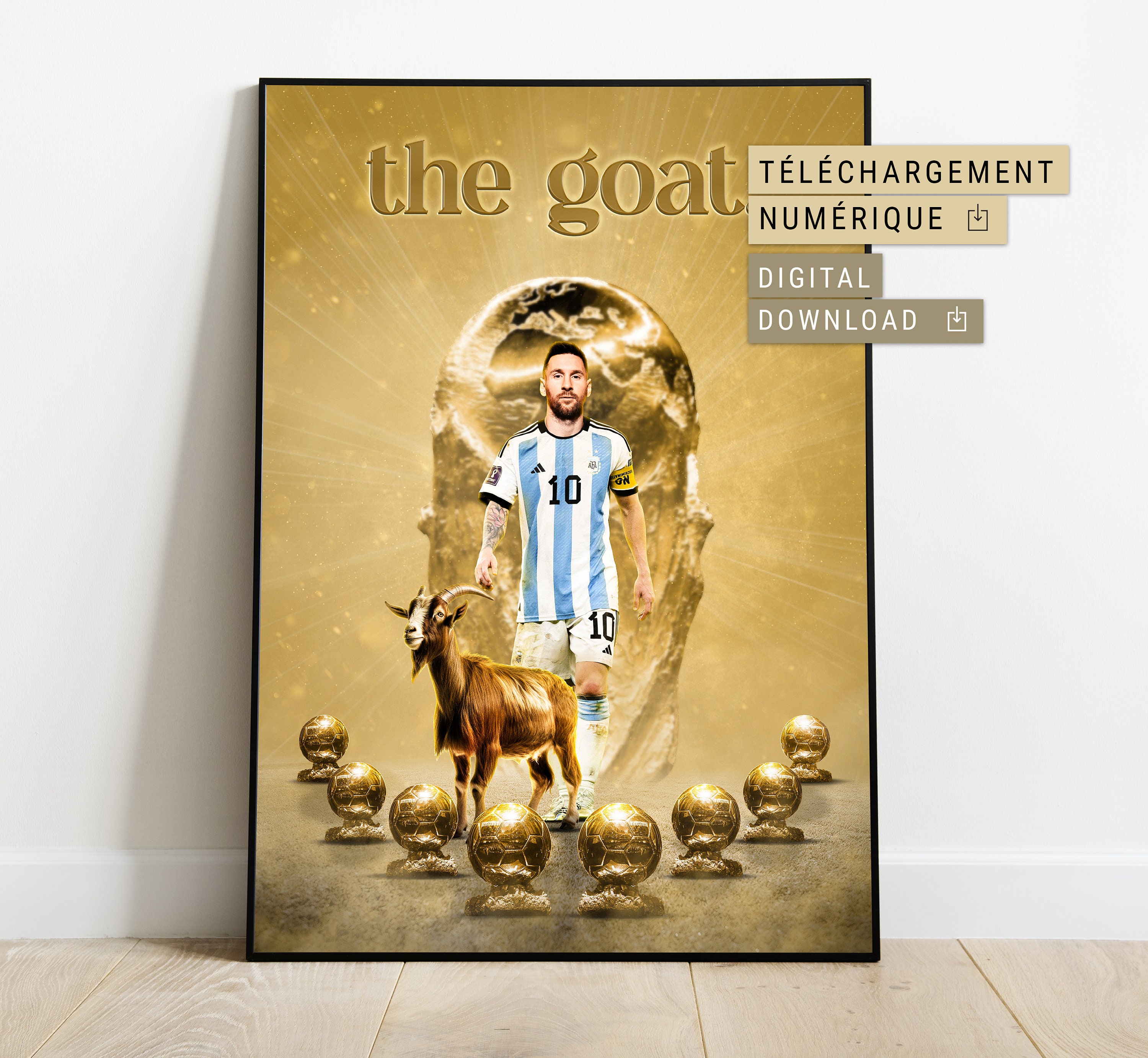 Lionel Messi Poster Ballon D'or 2023 the GOAT - Etsy