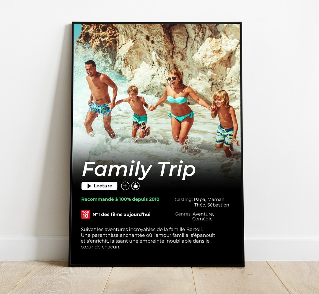 Affiche personnalisée Netflix affiche pour la famille les - Etsy France