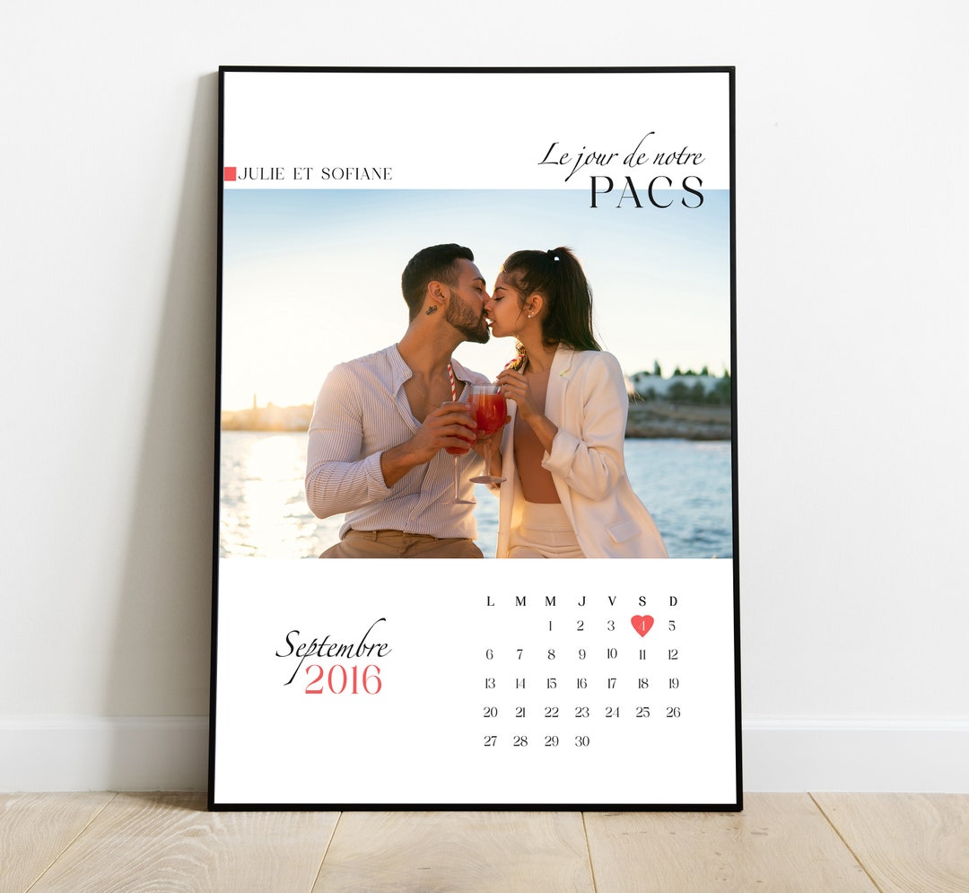 PACS Poster, PACS Gift, PACS Couple Anniversary Calendar, Original and ...