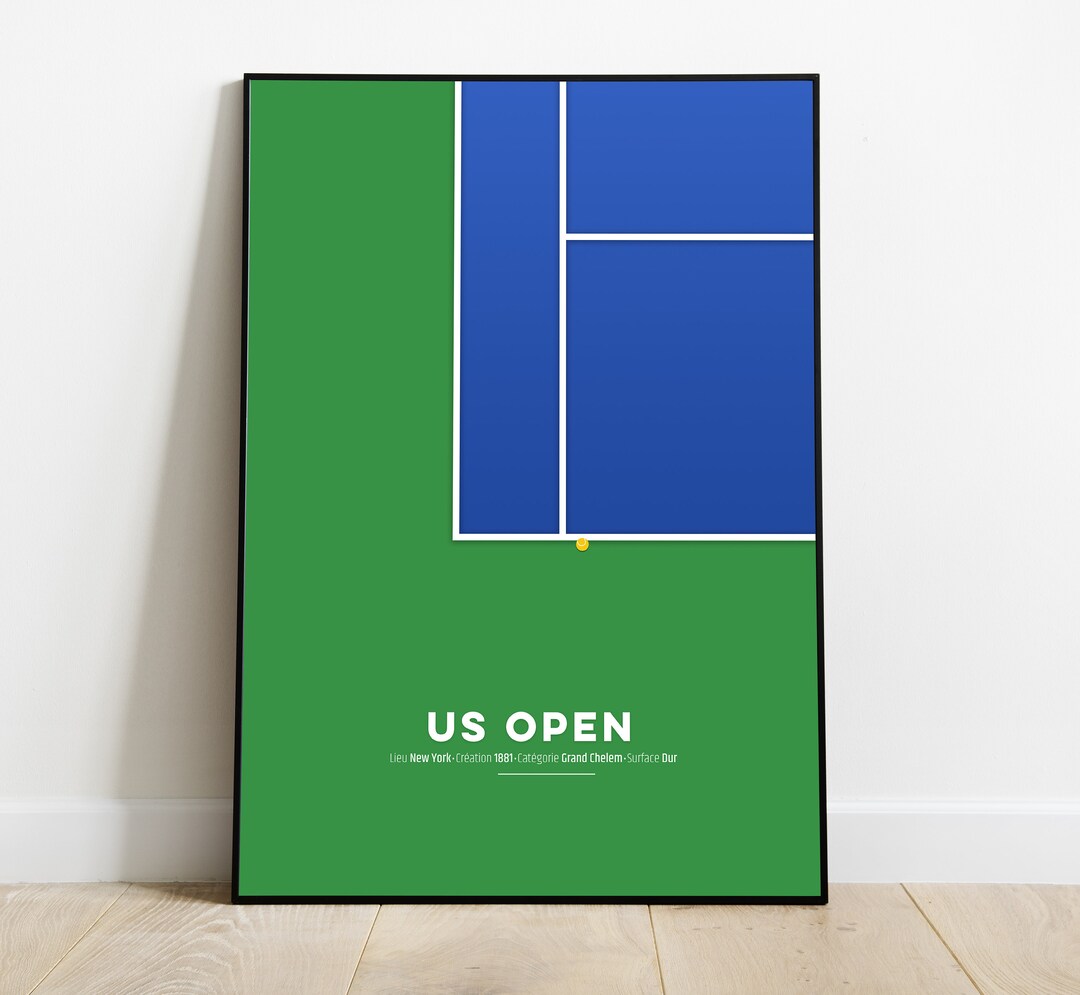 US Open Poster - Minimalist Printed Illustration - Grand Slam - Gift ...