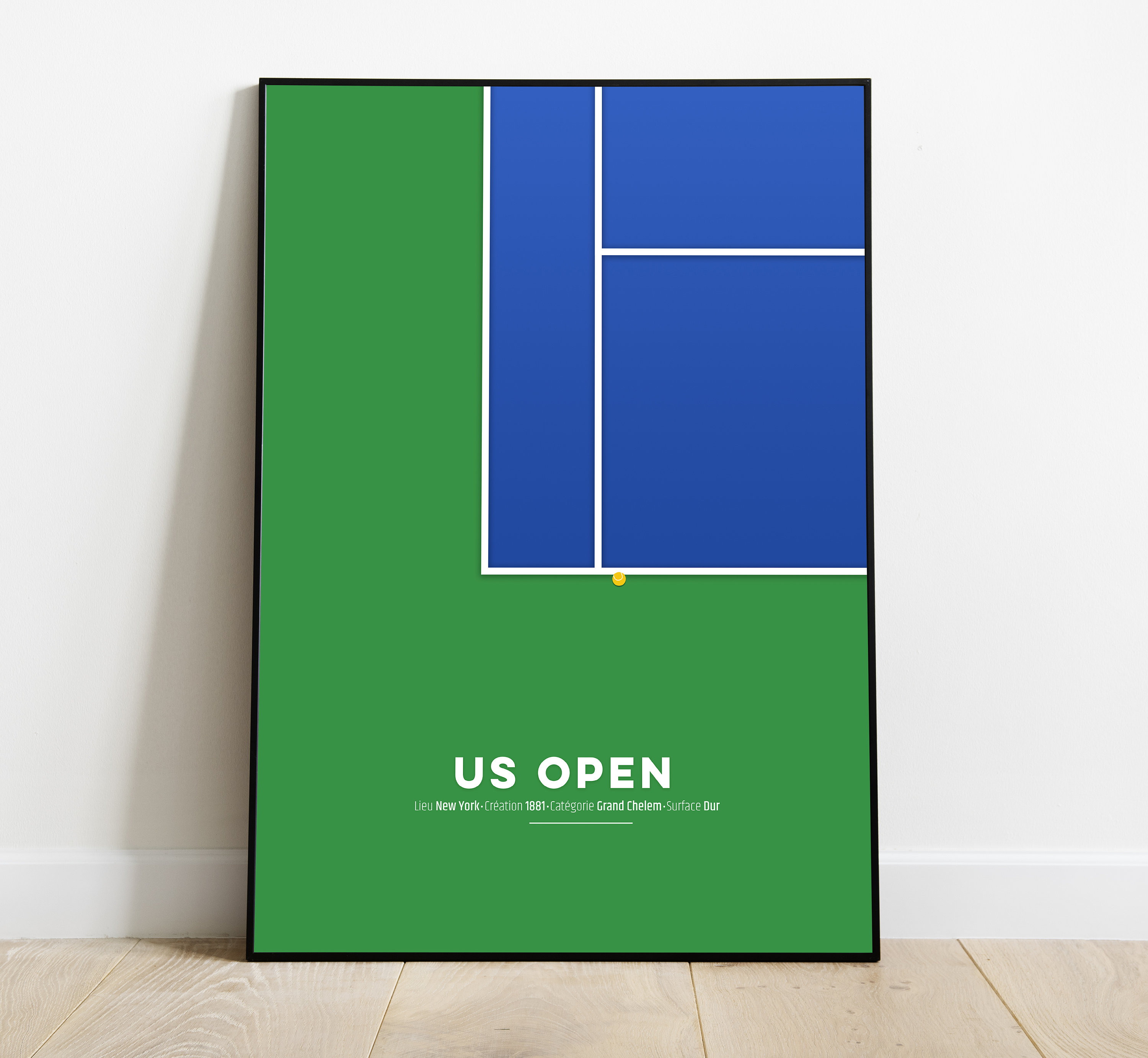 US Open Poster - Minimalist Illustration Print - Grand Slam - Gift Idea ...