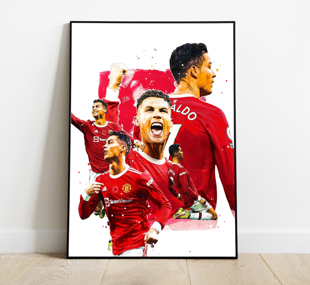 Cristiano Ronaldo Poster - CR7 Wall Decor - Printed Illustration - Gift ...