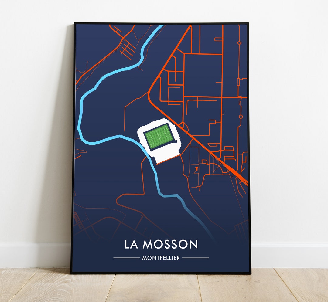 Affiche Plan du Stade de La Mosson - Montpellier - Illustration ...