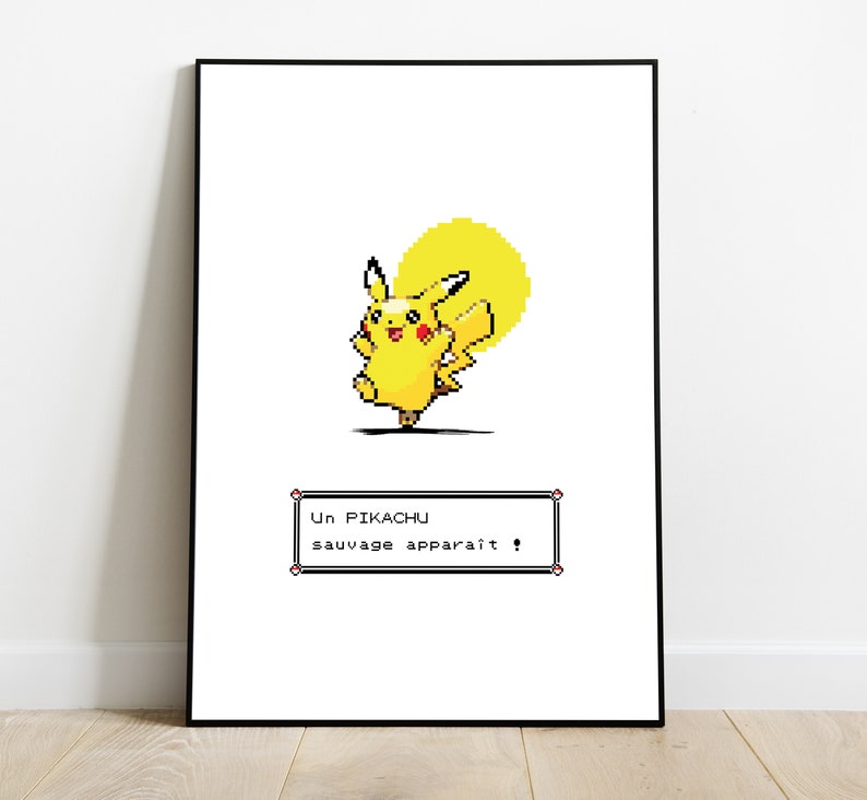 Poster Pikachu Pixel Art | Etsy