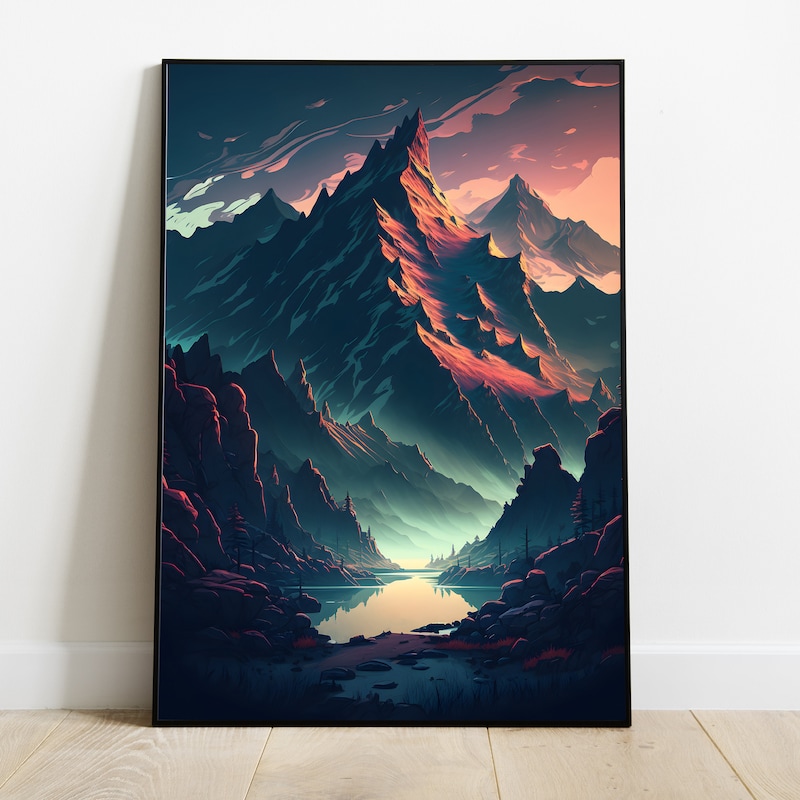 Mountains Poster - Etsy