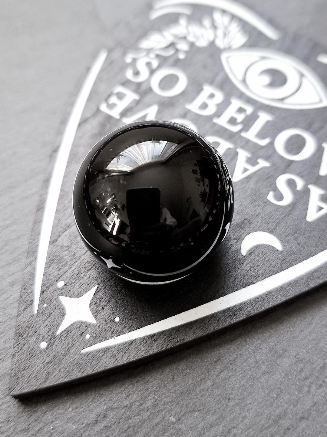Obsidian Ball, Protective Stone, Oracle Decoration - Etsy