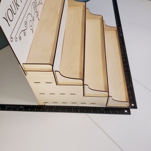 Custom Laser Engraved Display Stand: 4-tier Baltic Birch Shelves With Drawers - Etsy