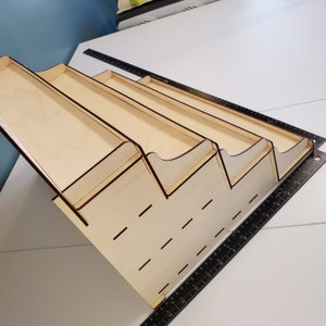 Custom Laser Engraved Display Stand: 4-tier Baltic Birch Shelves With Drawers - Etsy