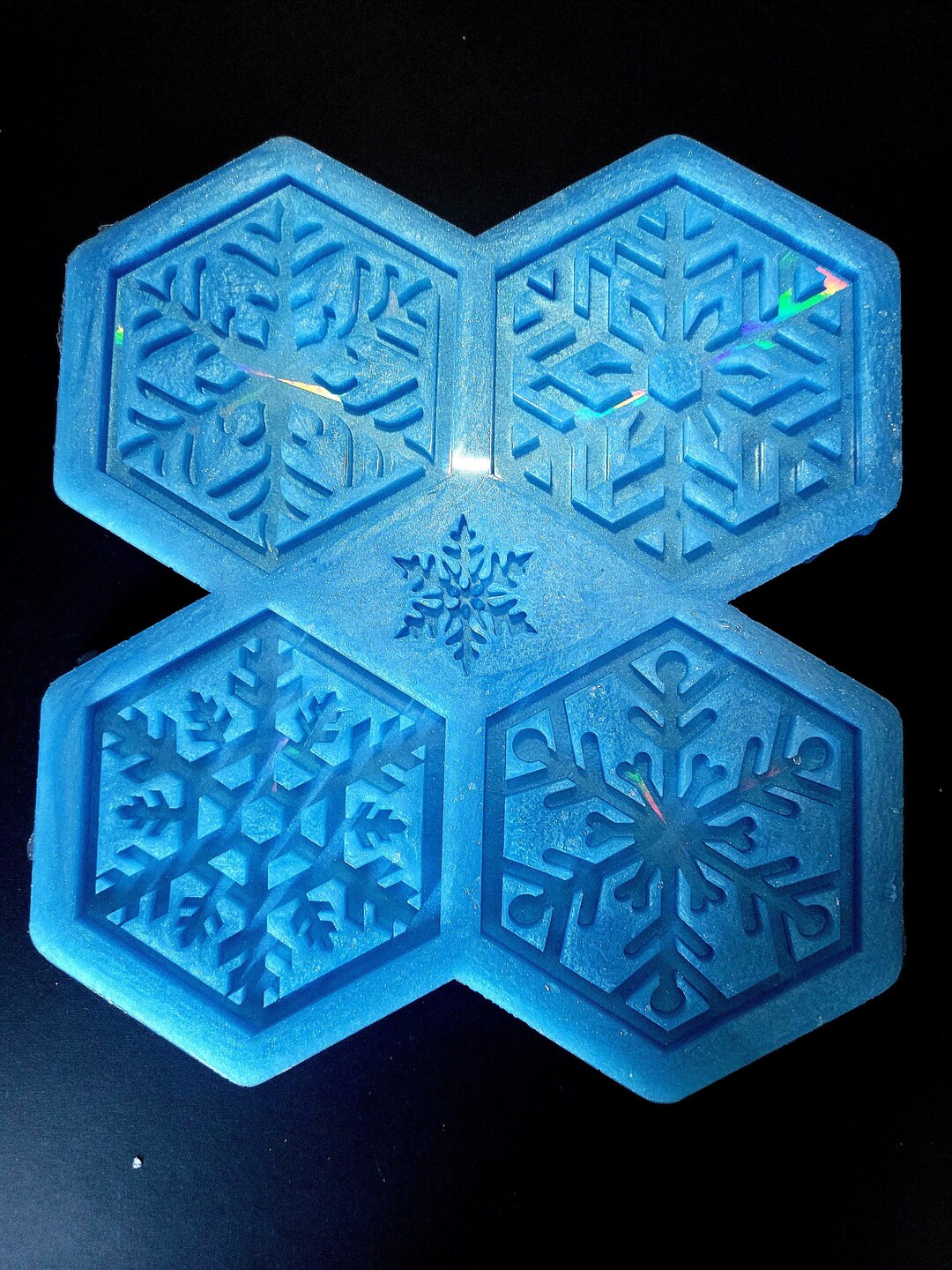 Holographic Snowflake Coasters - Etsy