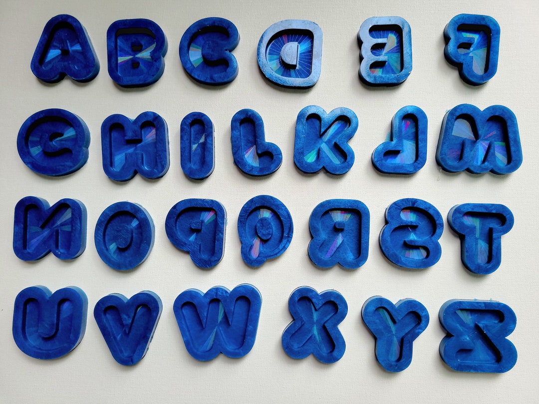 Holographic Letters Full Set Molds - Etsy