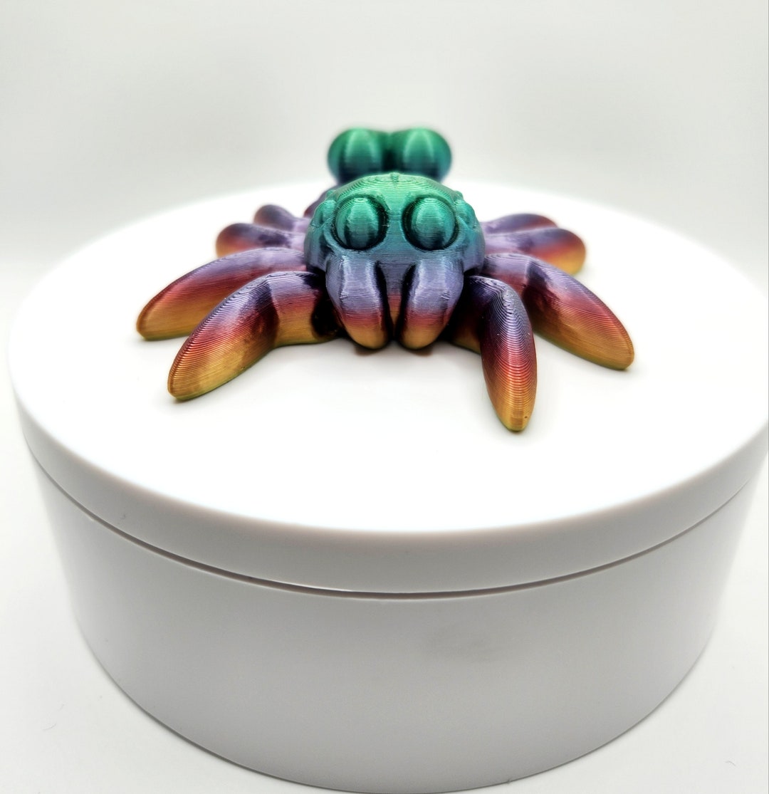 3D Printed Fully Articulated Heart Spider, Valentine's Day, Unique - Etsy