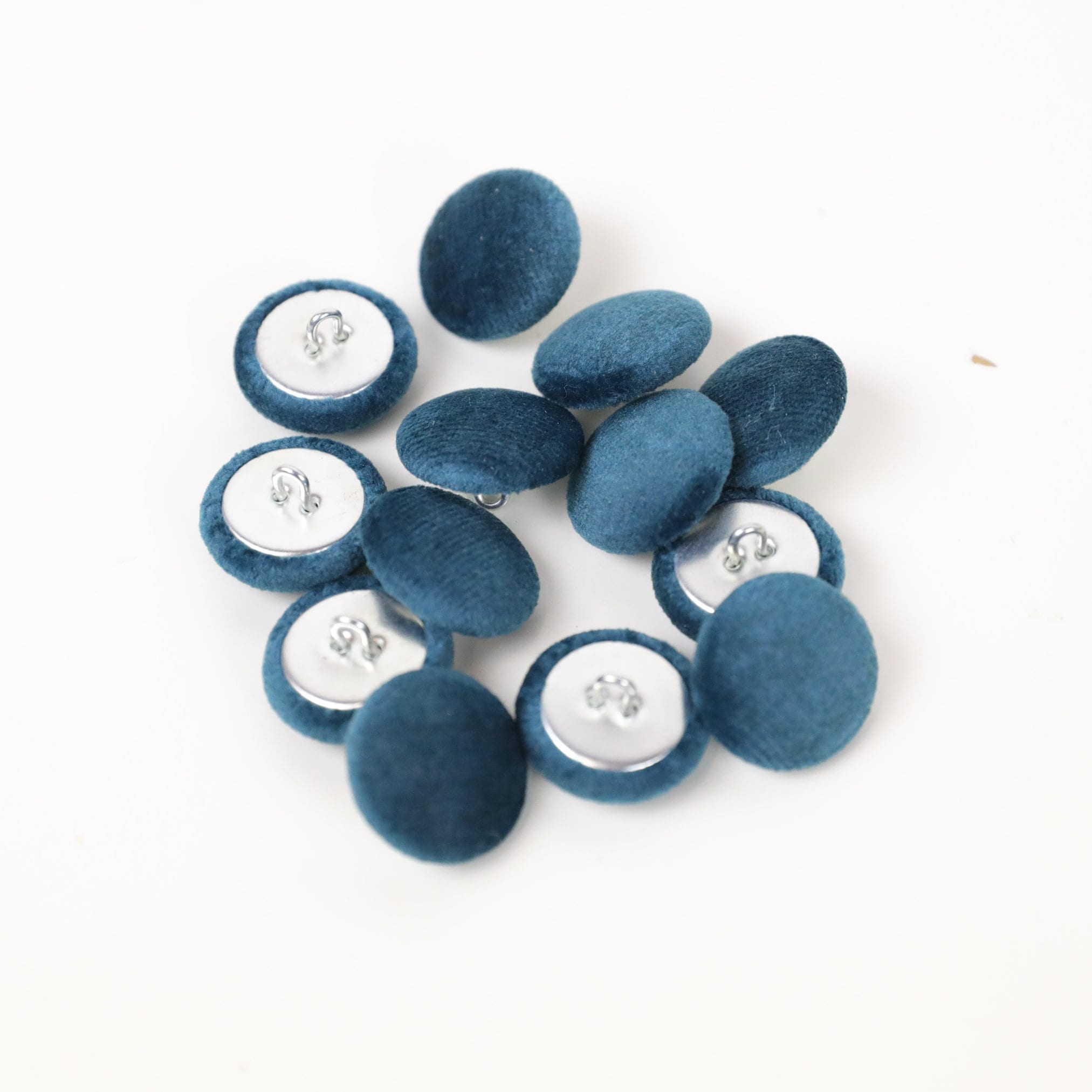 Plush Velvet Upholstery & Furnishing Loop Back Buttons in Orange, Green ...