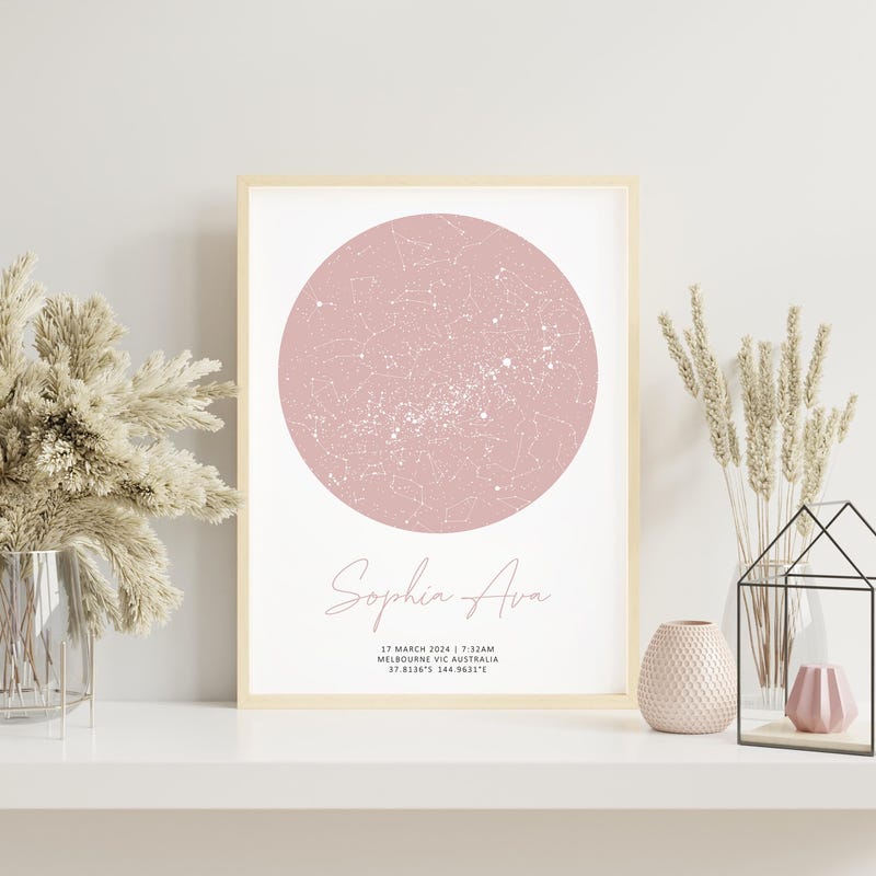 Custom Star Map Baptism - Etsy