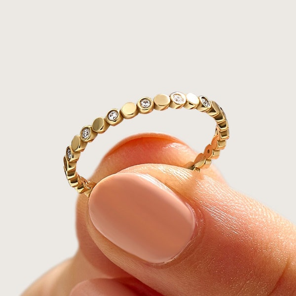 Flat Diamond Ring - Etsy