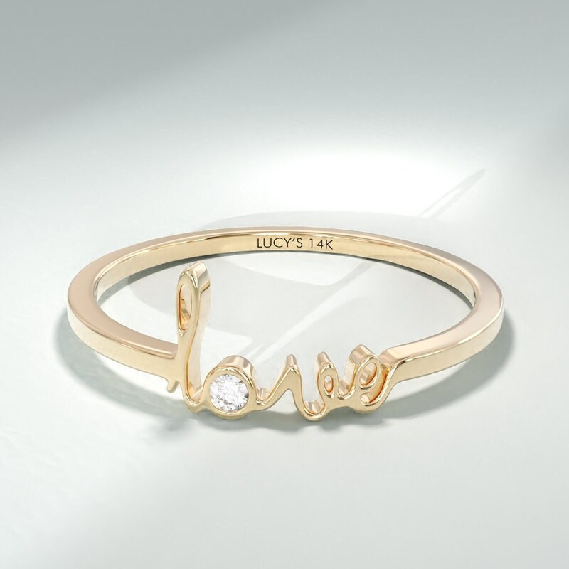 Gold Love Ring - Etsy