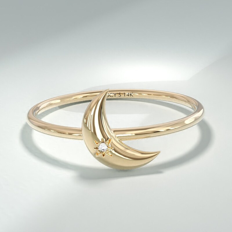 Moon Ring Gold - Etsy