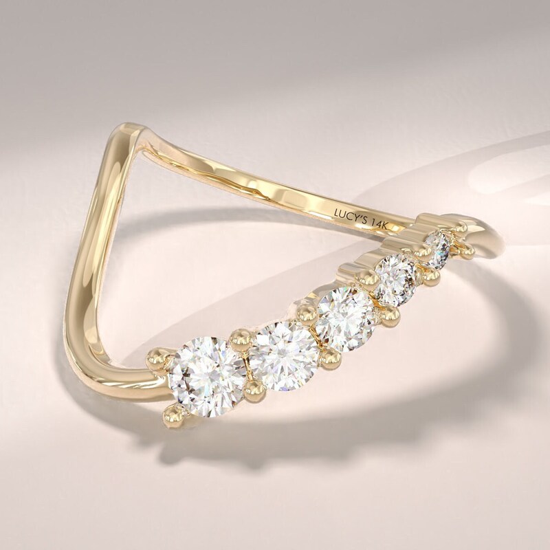 Diamond Wave Ring - Etsy