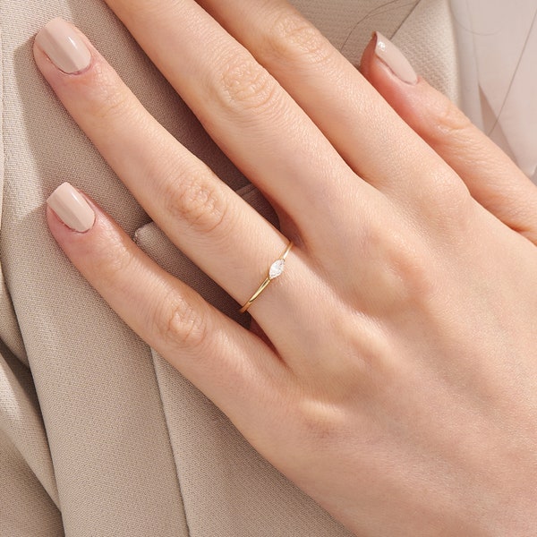 Tiny Engagement Ring - Etsy