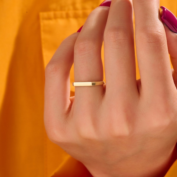Modern Gold Ring - Etsy