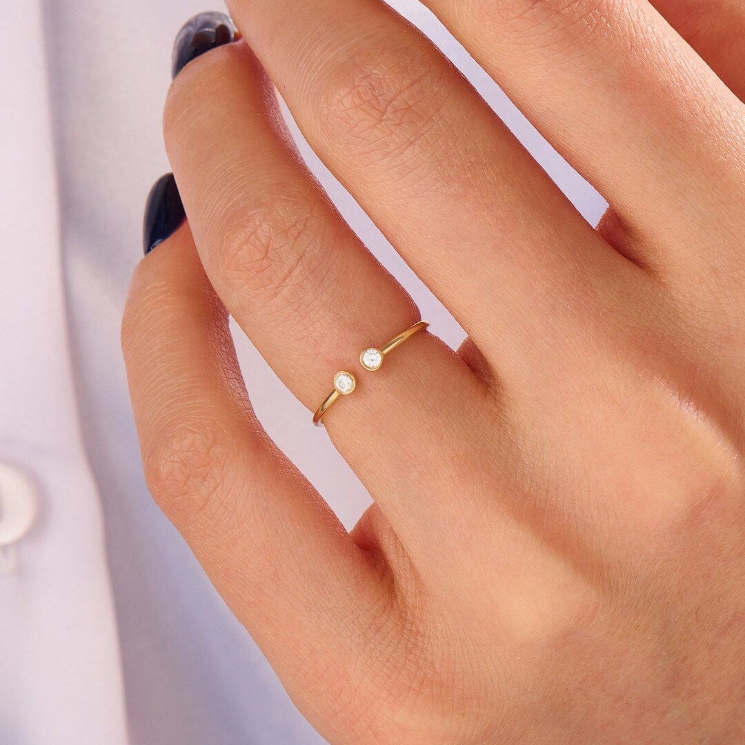 Diamond Open Band Ring 14k Solid Gold Diamond Open Ring Etsy diamond-open-band-ring-14k-solid-gold-diamond-open-ring-etsy