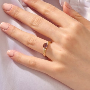 Braided Color Change Engagement Ring, Vintage Anniversary Ring Women ...