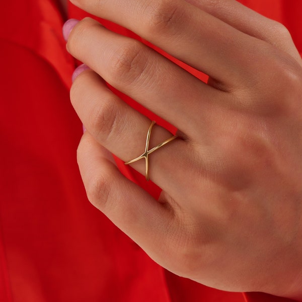 White Gold Simple Ring - Etsy