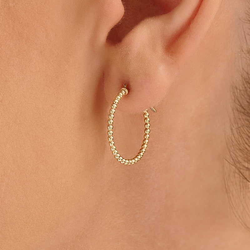 Gold Hoop Earrings 14k - Etsy