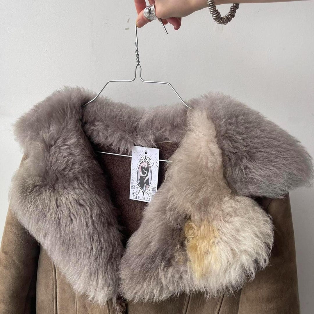 Richard Draper 70s Vintage English-made Grey Shearling Coat - Etsy