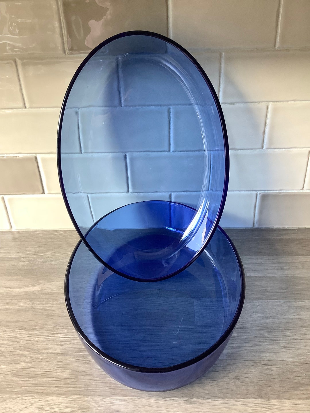 Pyrex Cobalt Blue Oval Bakers set of 2 - Etsy