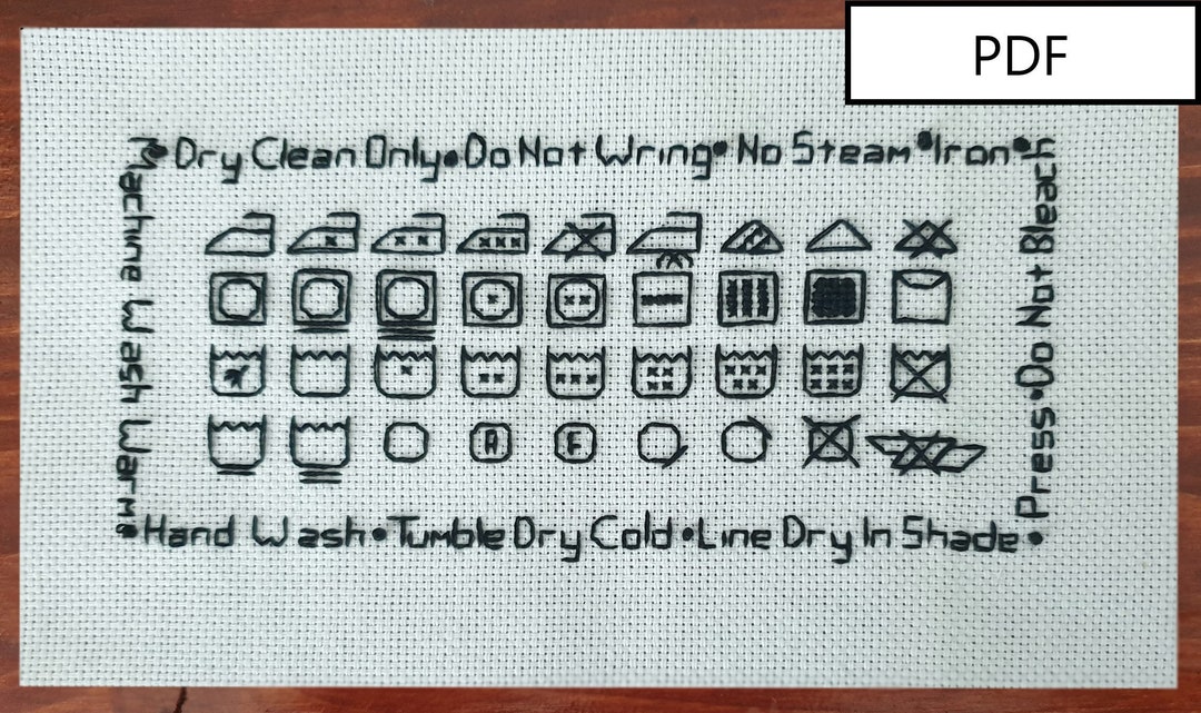 Laundry Guide Decor Cross Stitch - Etsy
