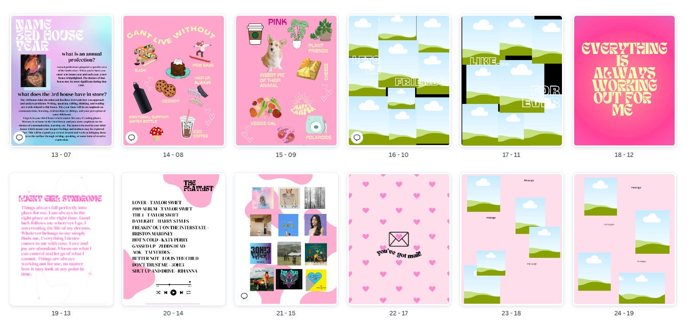 Birthday Magazine CANVA Template Pink Funky Theme Birthday Magazine DIY ...