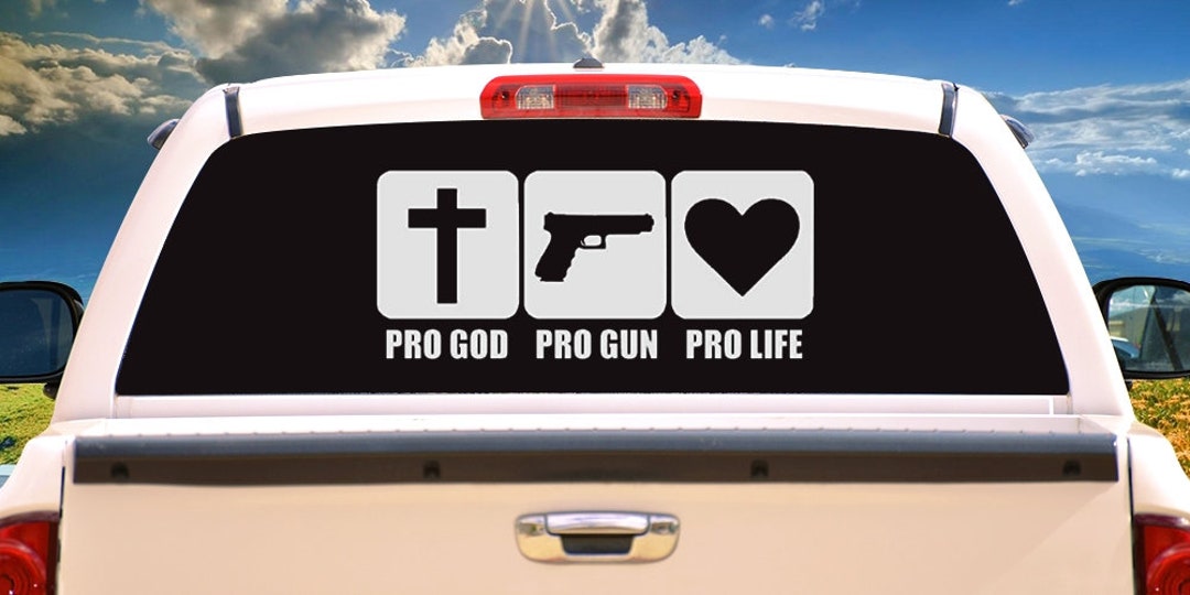 Pro God Pro Gun Pro Life Die Cut Vinyl Decal. Proudly Made in - Etsy
