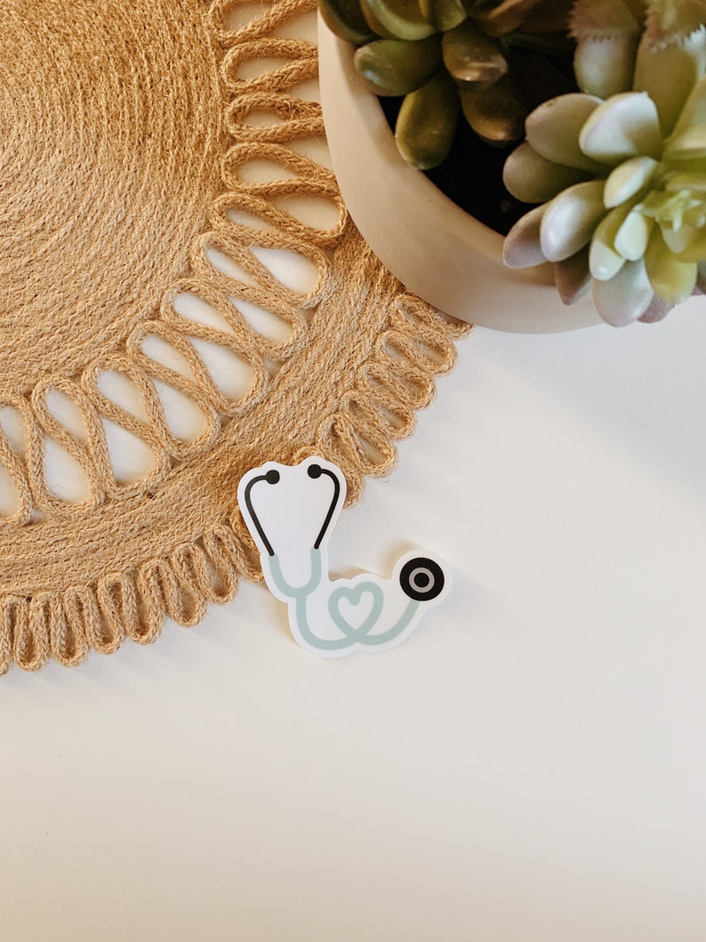 Clear Stethoscope Health Care Vinyl Sticker - Matte Weatherproof - Etsy