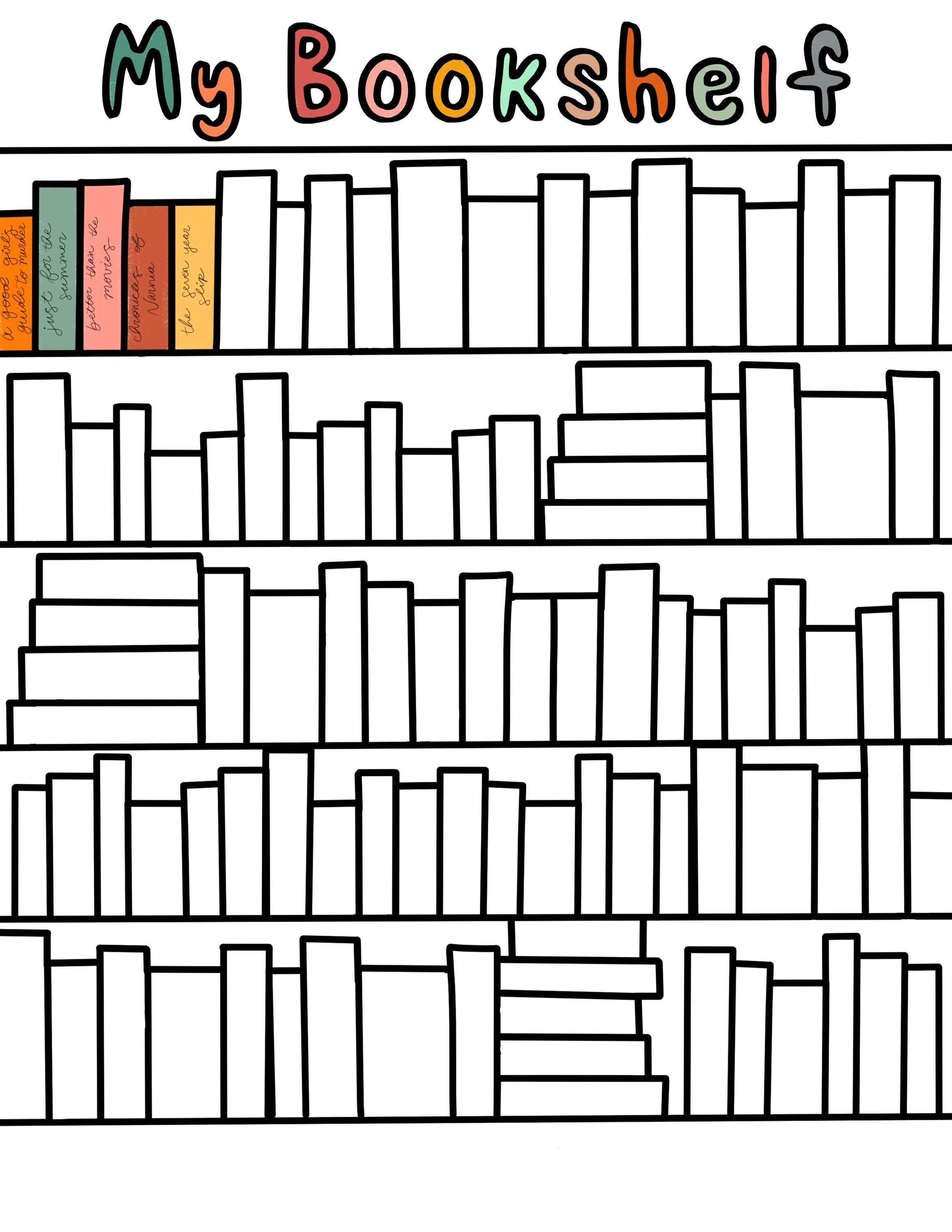 Bookshelf Tracker: Printable Reading Log (digital Download) - Etsy