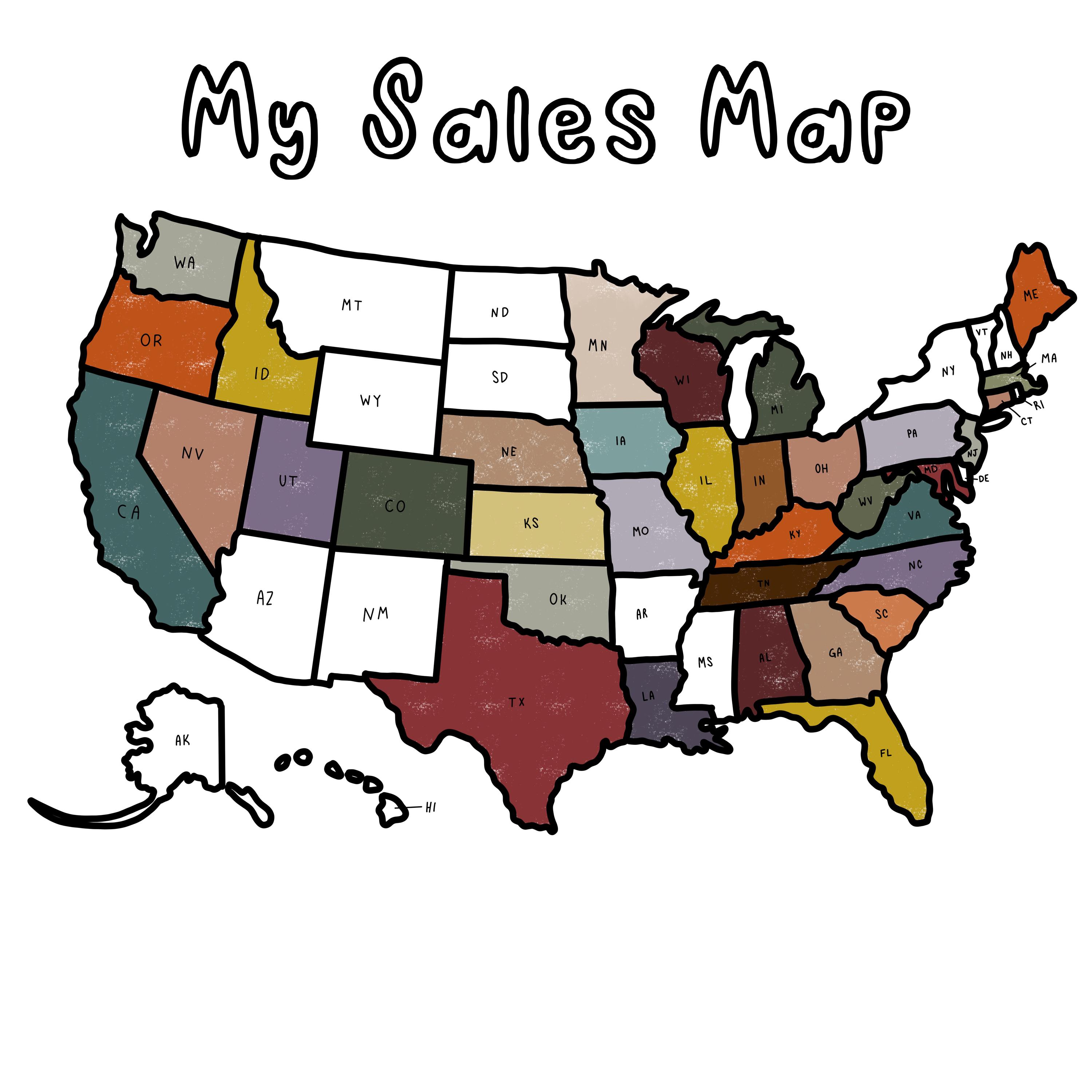 Sales Map/ Digital Download/ Printable Sheet - Etsy