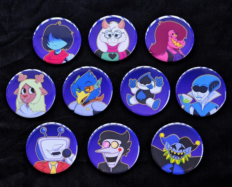 Deltarune 3inch Character Buttons - Etsy