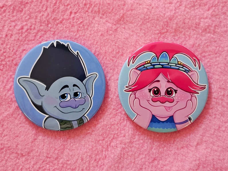Trolls 3in Buttons! - Etsy