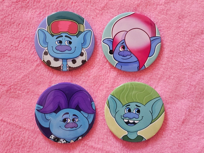 Trolls 3in Buttons! - Etsy