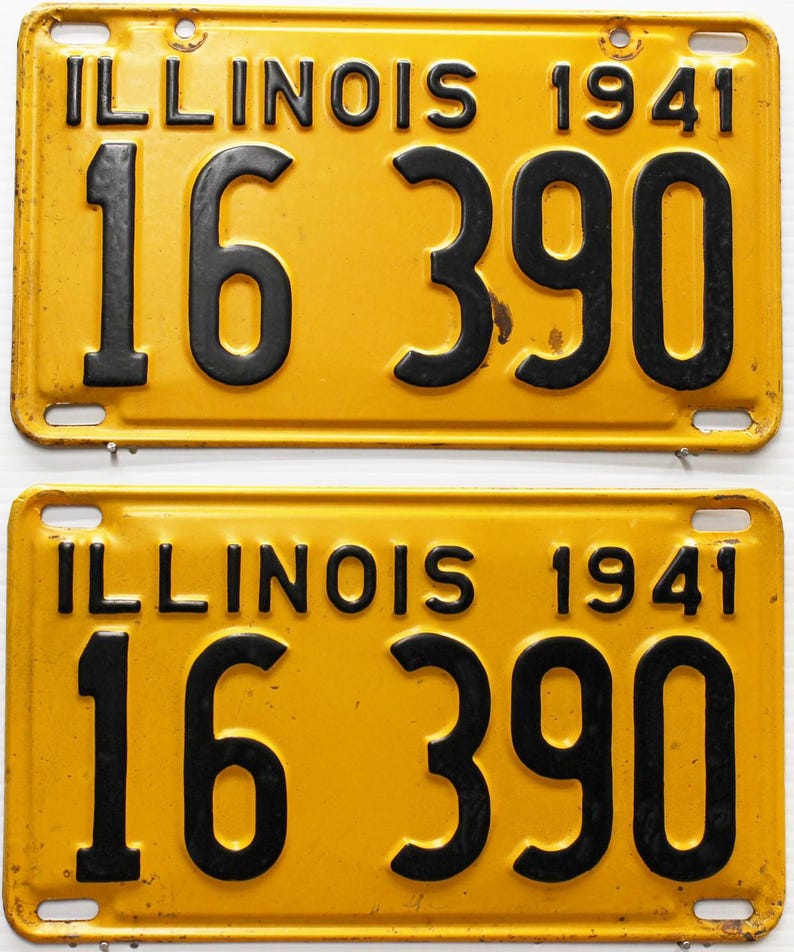 Illinois Vintage License Plates - Etsy