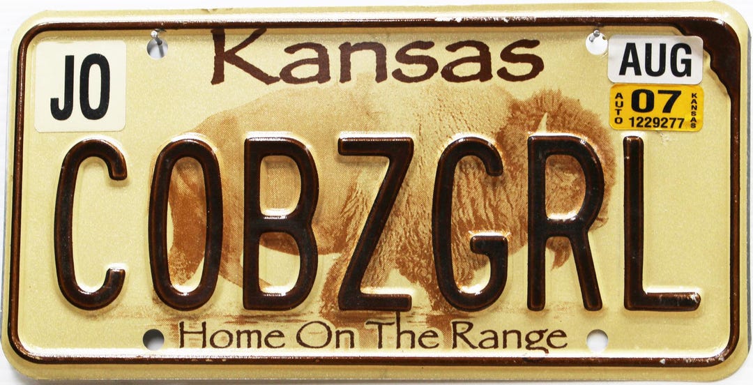Kansas Vanity License Plates - Etsy